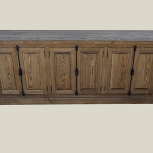 Wood Panel Sideboard, Cremone Bolt, Buffet, Handmade, Console, Rustic ...