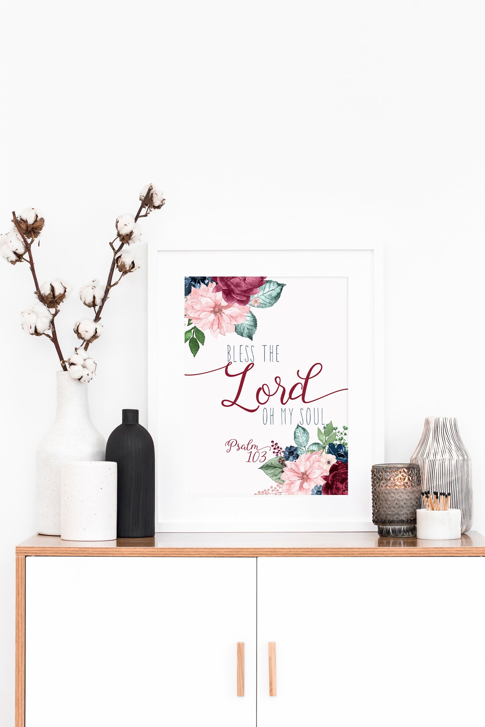 Psalm Bible Verse Printable Art Bless the Lord Oh My Soul | Etsy