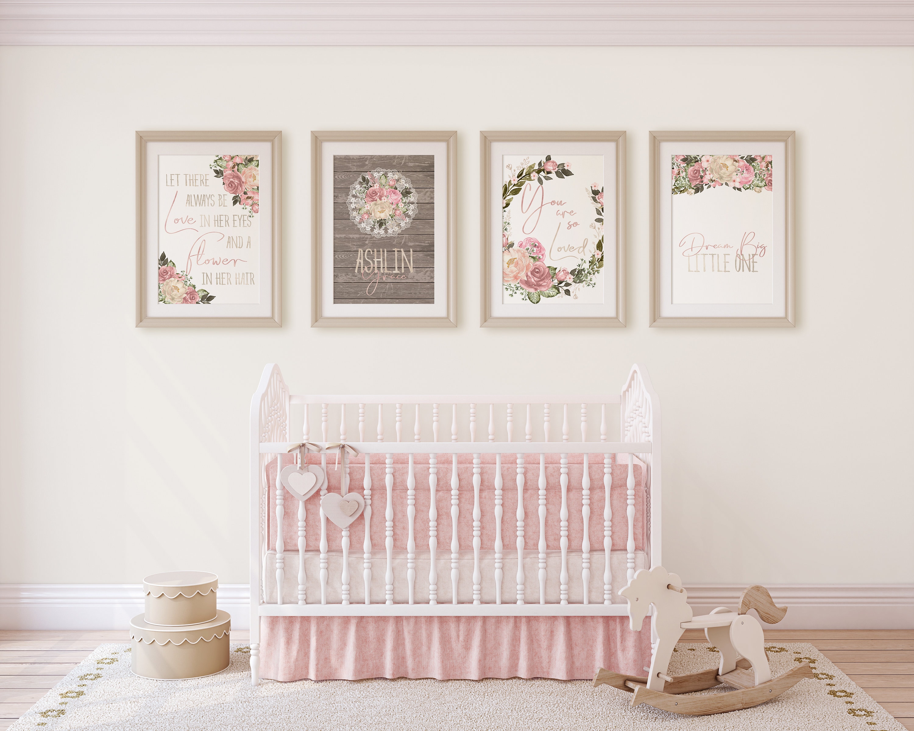 Nursery Art Set Custom Name Nursery Art Personalized Nursery | Etsy