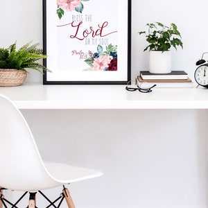 Psalm Bible Verse Printable Art, Bless the Lord Oh My Soul, Psalm 103 ...