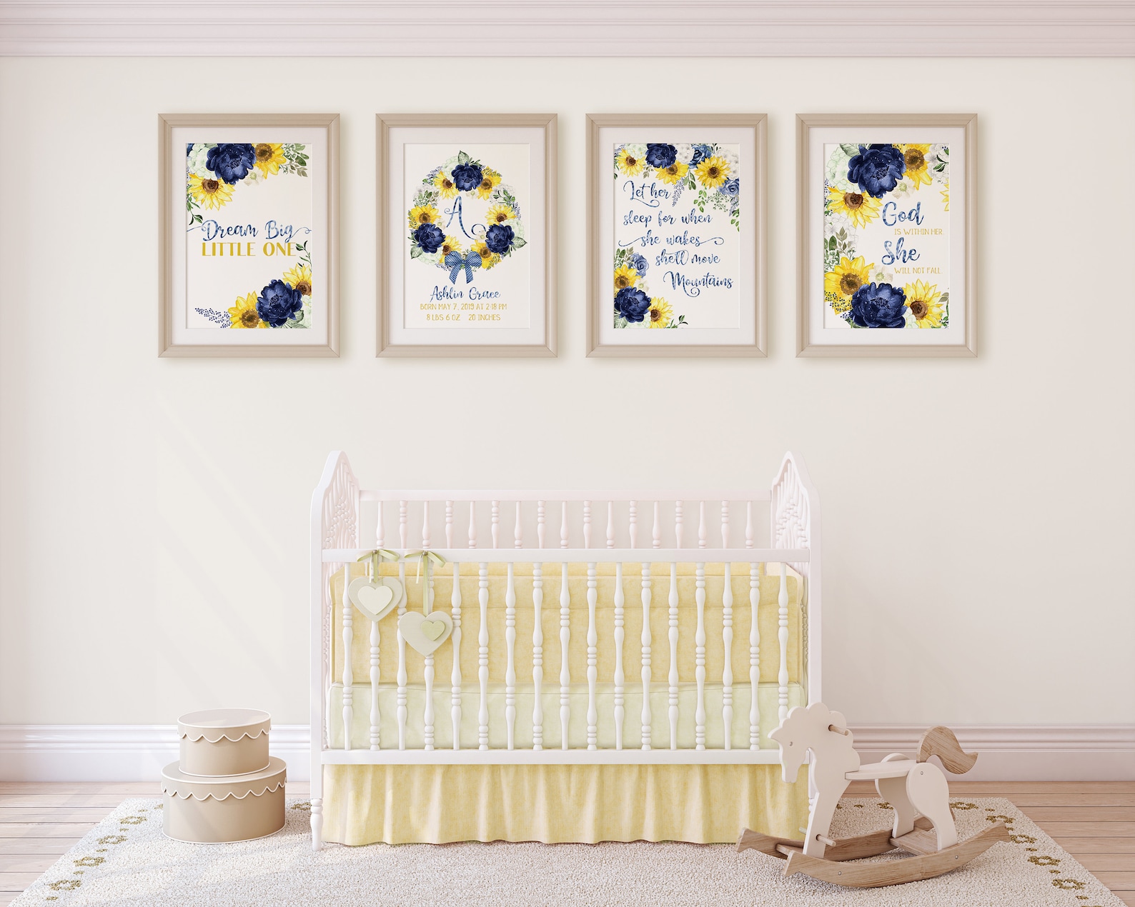 Custom Nursery Wall Art Set Personalized Nursery Name Art - Etsy