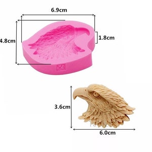 Bald American Eagle Head Bird Mould Mold / PMC / Precious Metal Clay ...