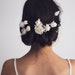 Spanish Bun Hairstyle Flower Pin Wedding Hair Accessory Ivory Peony ...