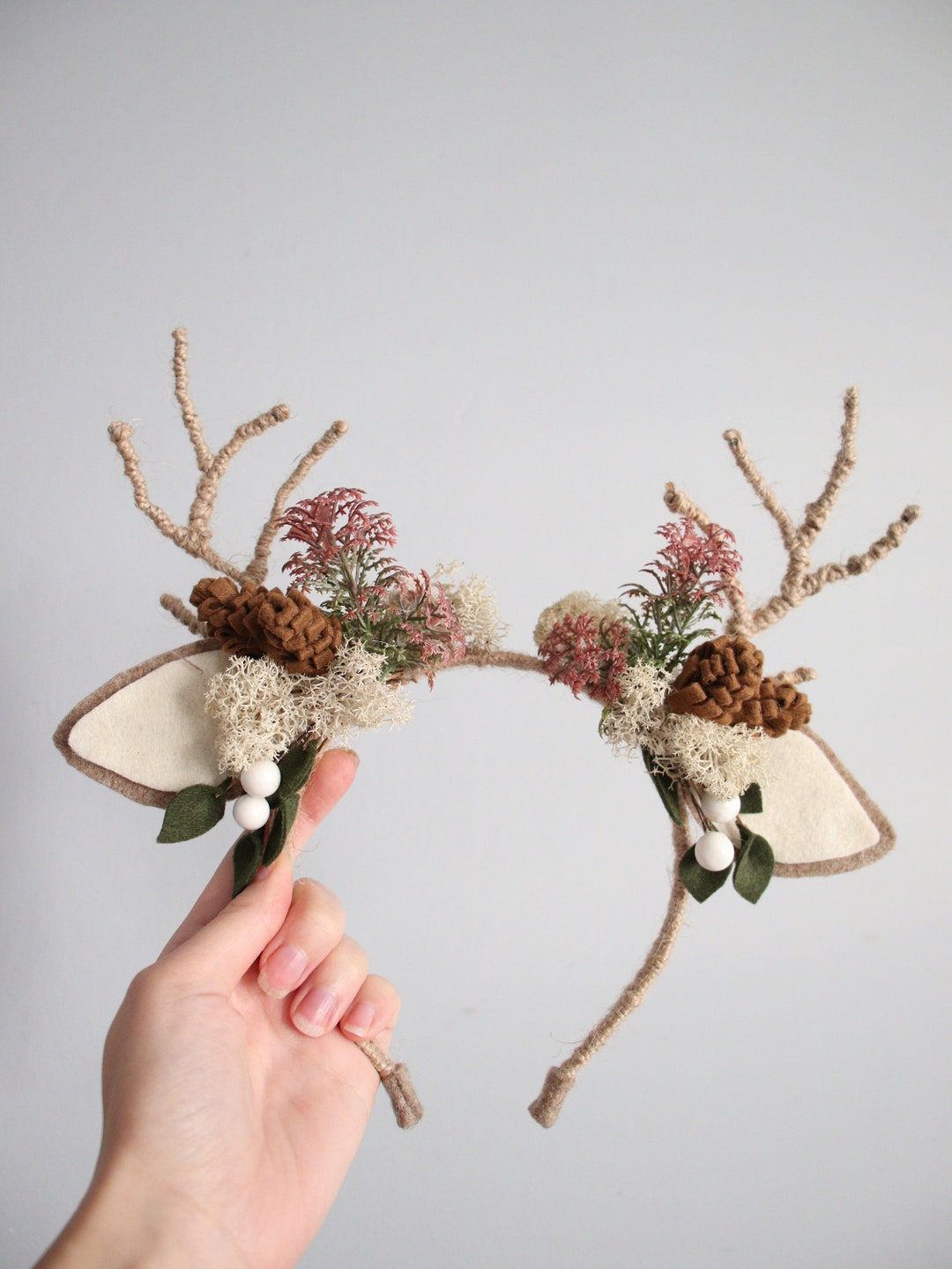 Deer Antler Headband Adult - Adult Deer Costume - Antler Headdress ...