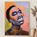 Native American Art Black African Woman Art Canvas African - Etsy