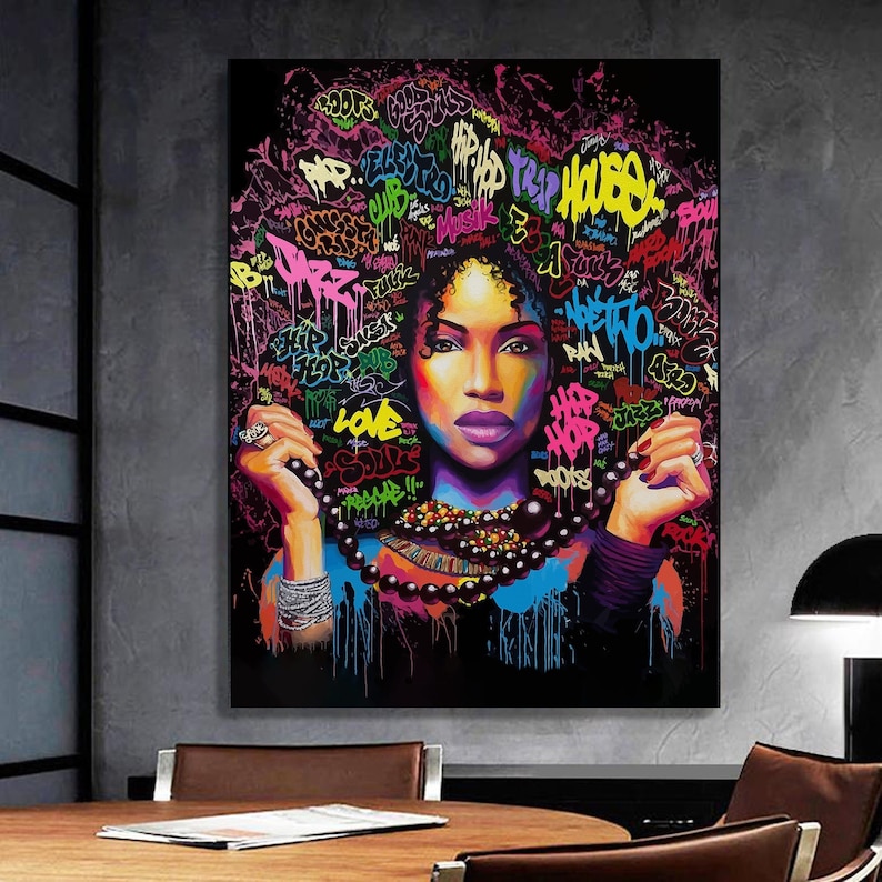 Black Woman Graffiti Art African American Woman Art Black - Etsy