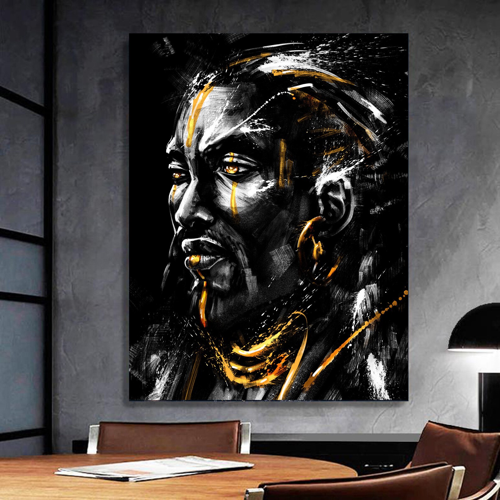 Native American Man Art African Canvas Melanin Art Ethnic - Etsy