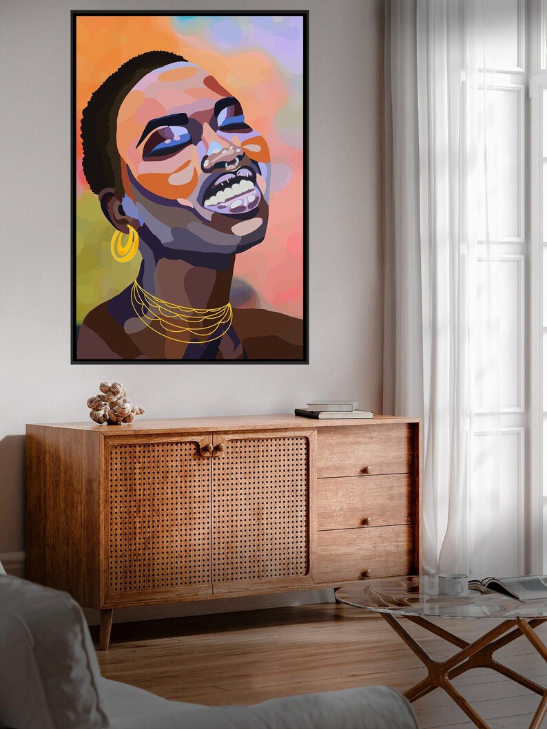 Juneteenth African American Woman Art Melanin Lips Art Black - Etsy