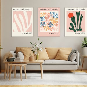 3 Piece Wall Art of Henri Matisse Print, Matisse Print Art Canvas ...