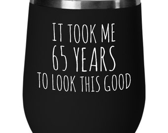 65th Birthday Wine Glass - Etsy