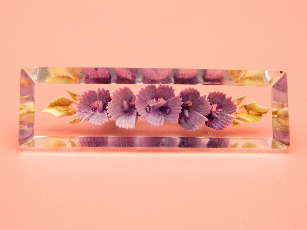 Antique Vintage 1930s Celluloid Reverse Carved Brooch - Etsy