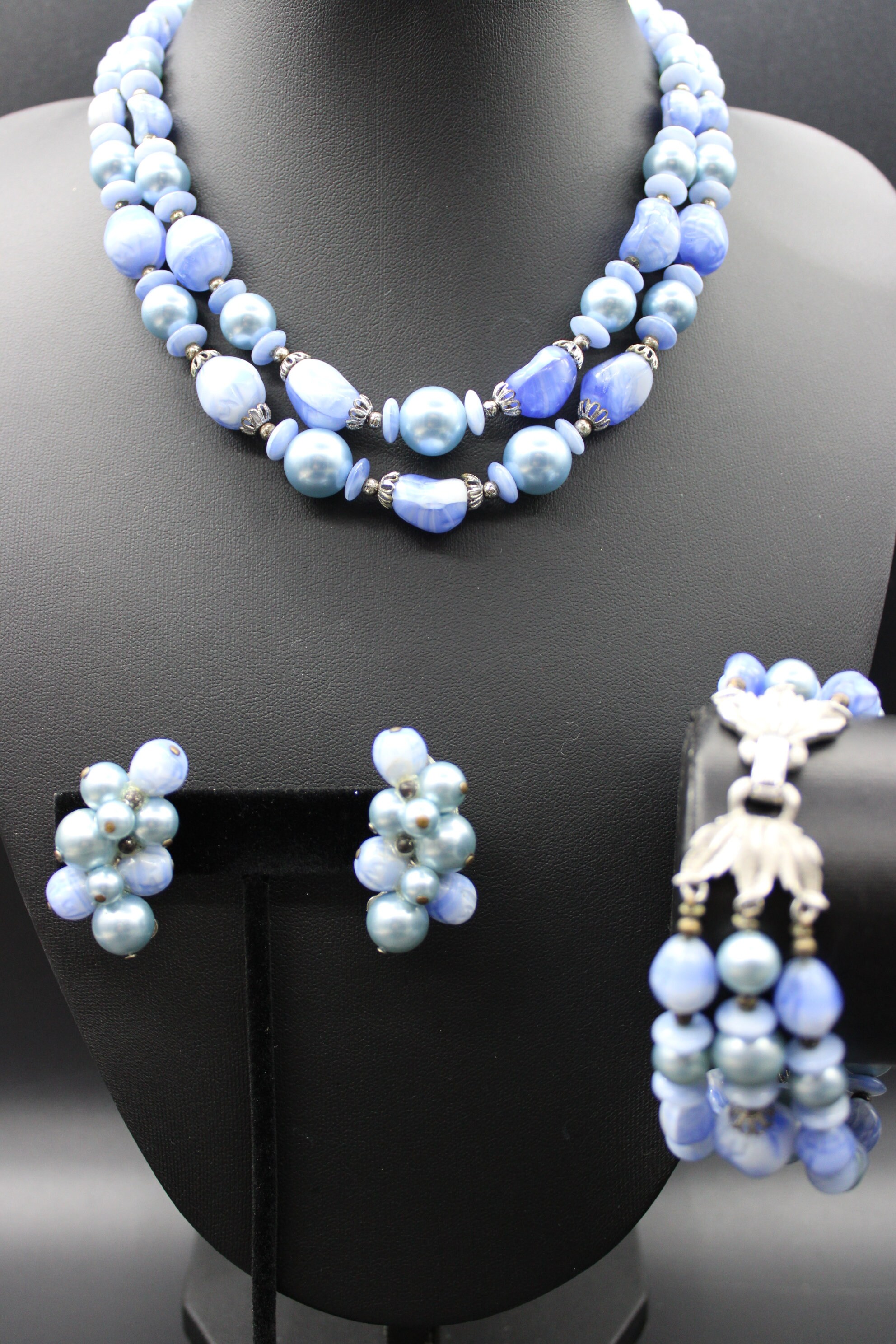 Vintage 1950s Trifari Parure Necklace Bracelet & Earring Set Signed - Etsy