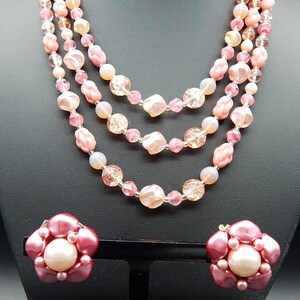 Vintage 1950s Couture Pink Beaded Demi Parure Set West Germany - Etsy