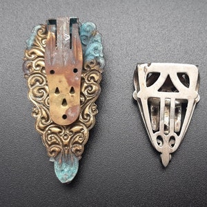 Two Antique 1920s Art Deco Dress Clips - Etsy