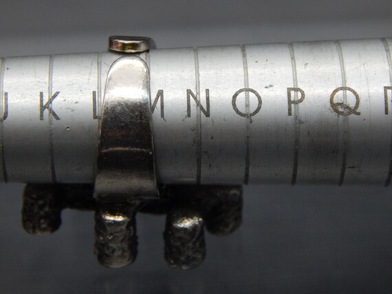 Brutalist 1970s Jacob Hull, Ring Silver-Plated Modern… - Gem