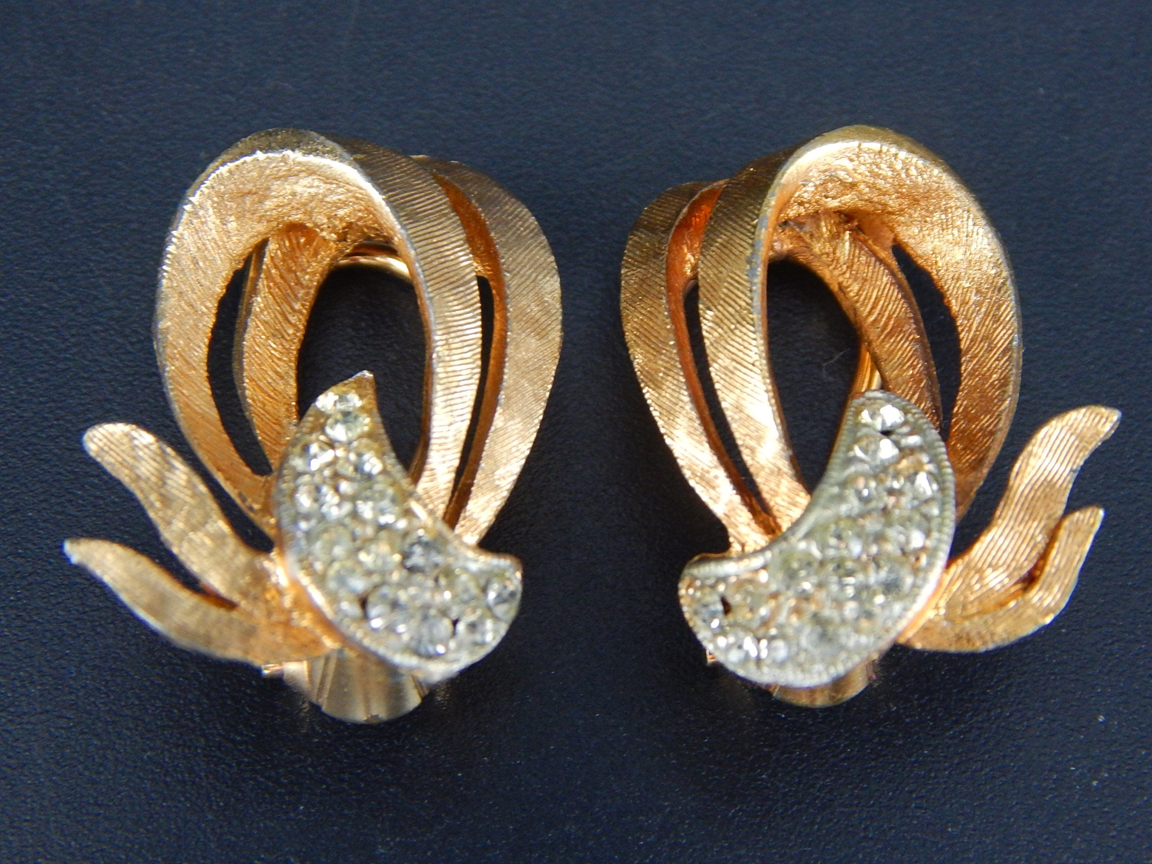 Vintage 1950s Marcel Boucher Style Diamante Clip-on Earrings - Etsy