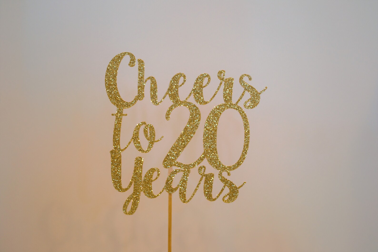Cake Topper 5x5 Cheers to 20 Years Anniversary Birthday - Etsy
