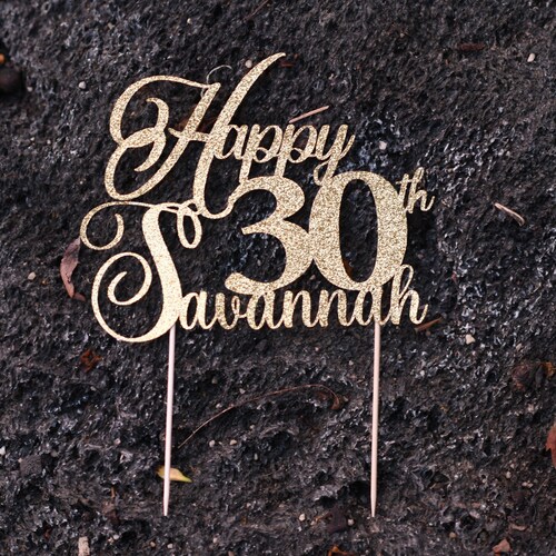 Happy 30th Birthday Cake Topper 30th Birthday Topper - Etsy