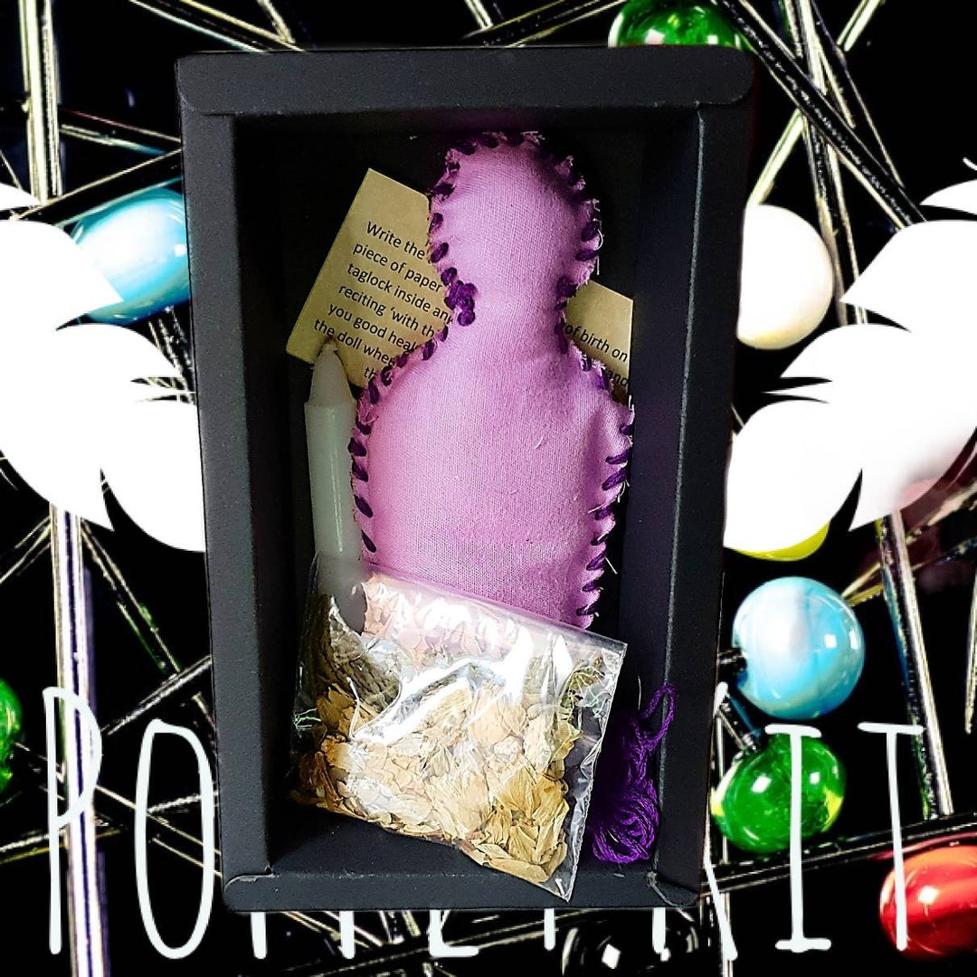 Poppet Kit, Voodoo Doll and Hoodoo Magic for Curse, Hex, Love, Health ...