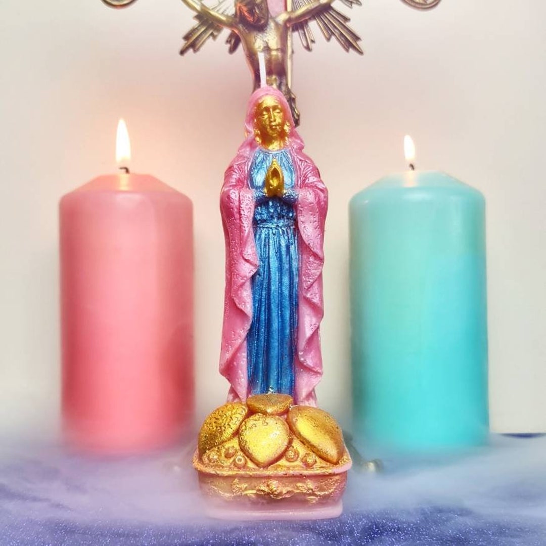 Erzulie Freda, Our Lady of Sorrows Saint Mary Figure Candle. Haitian ...