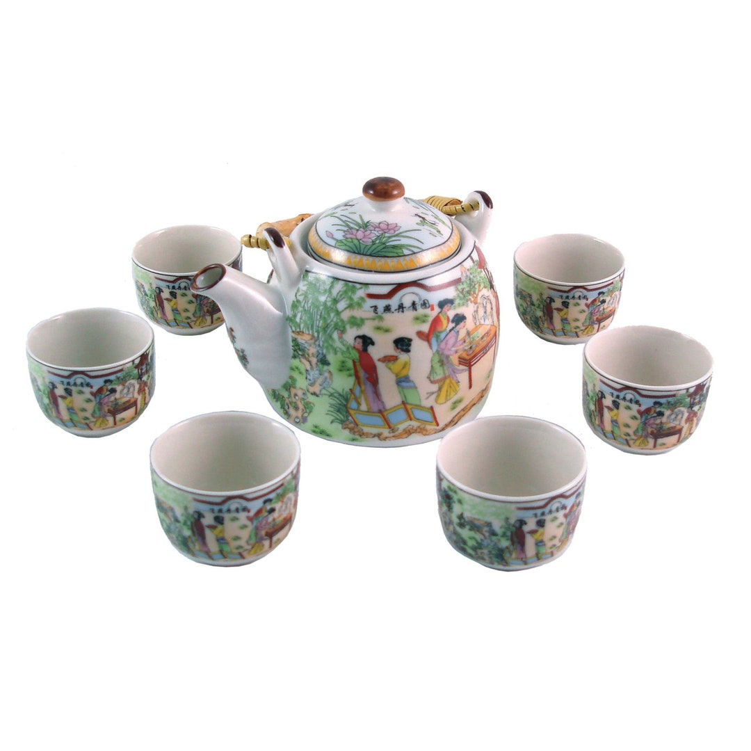 Herbal Teapot Set Palace Garden Tea Set, Ceramic Tea Set, Teapot ...