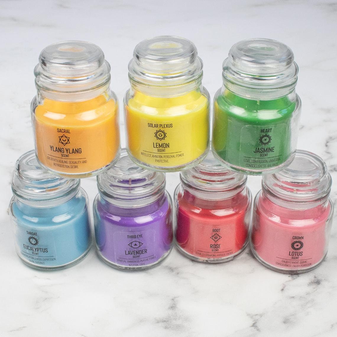 Chakra Candle Seven Chakra Candles Meditation Candles Yoga - Etsy UK