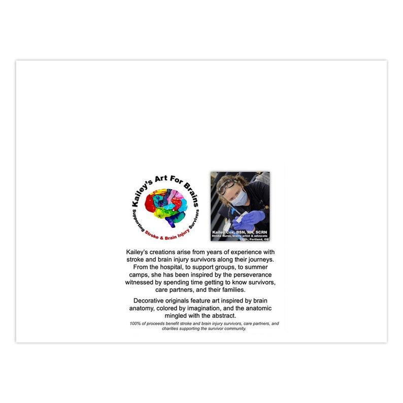Rainbow Brain Greeting Card - Supporting Stroke and Brain Injury ...