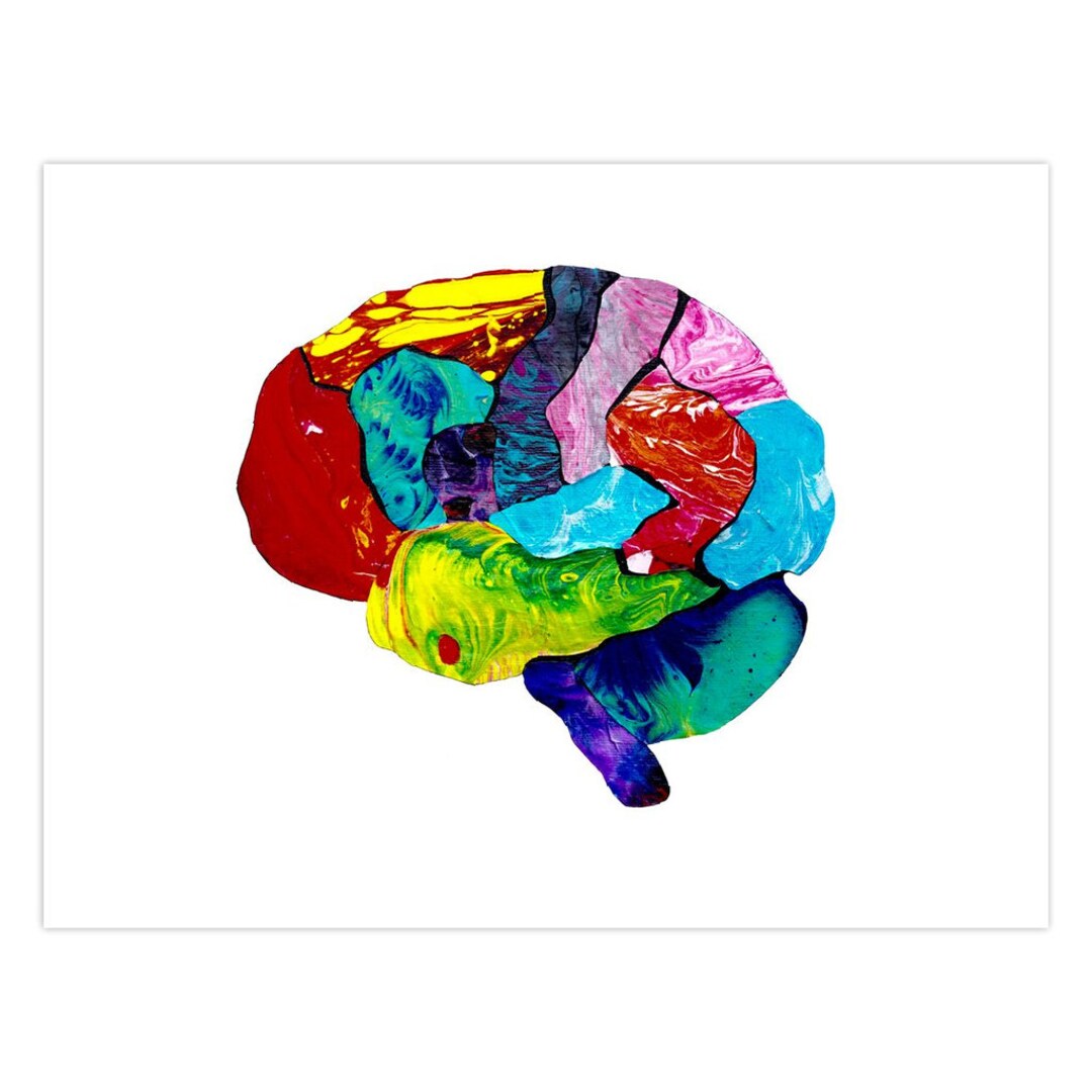 Rainbow Brain Greeting Card - Supporting Stroke and Brain Injury ...