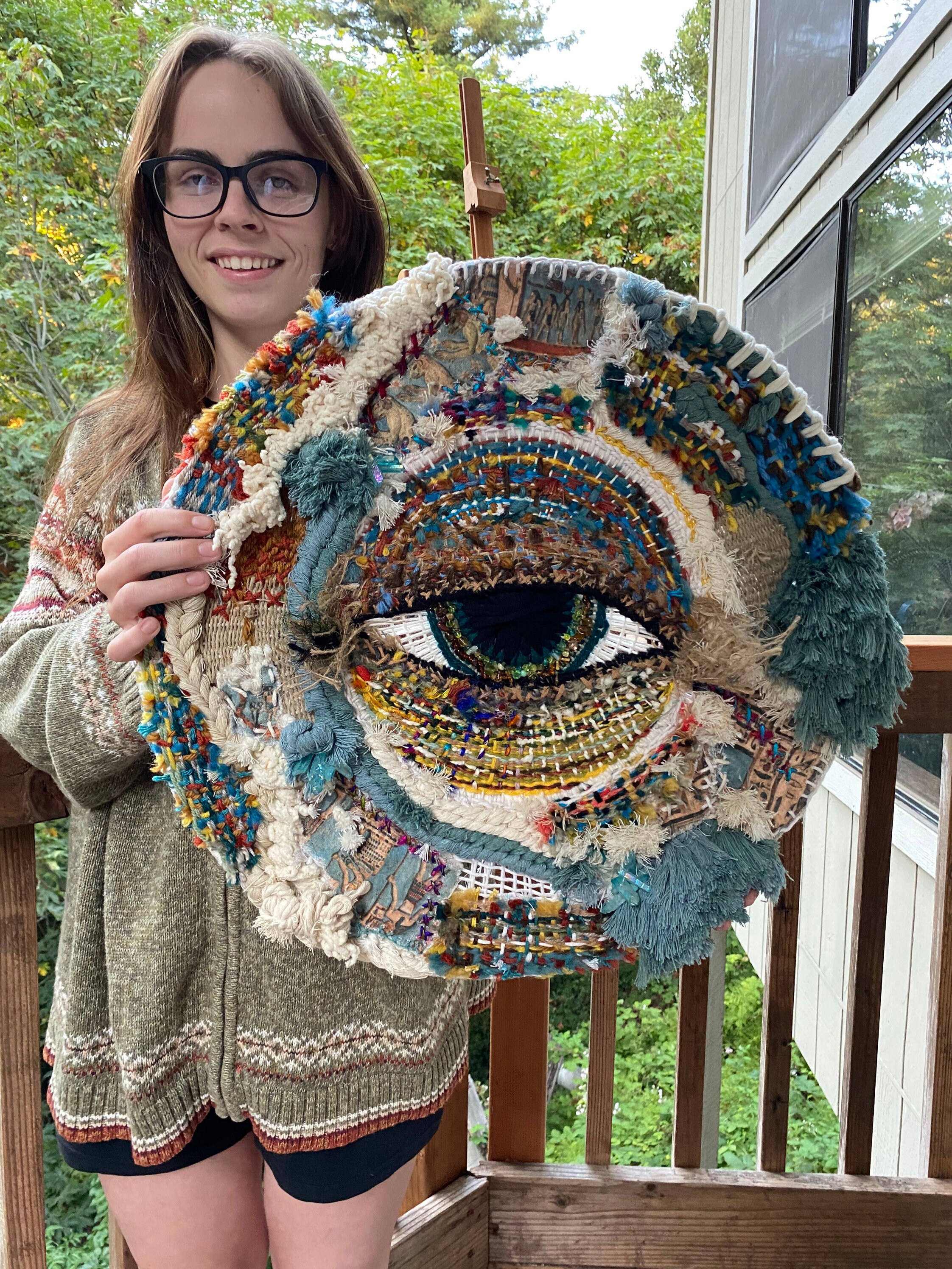 18 Round Whimsical Eye Weaving. - Etsy