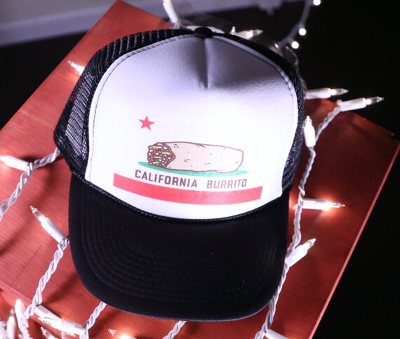 California Burrito Hat Black Trucker Hat Cali Burrito - Etsy