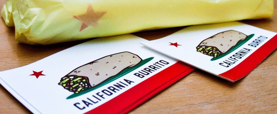 California Burrito Flag 5-pack Stickers, Cali Burrito Gift, Mexican ...