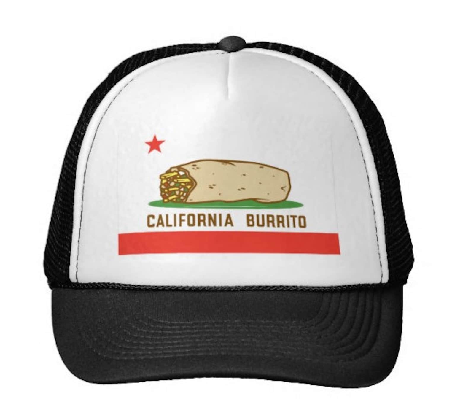California Burrito Hat, Black Trucker Hat, Cali Burrito Snapback Hat ...