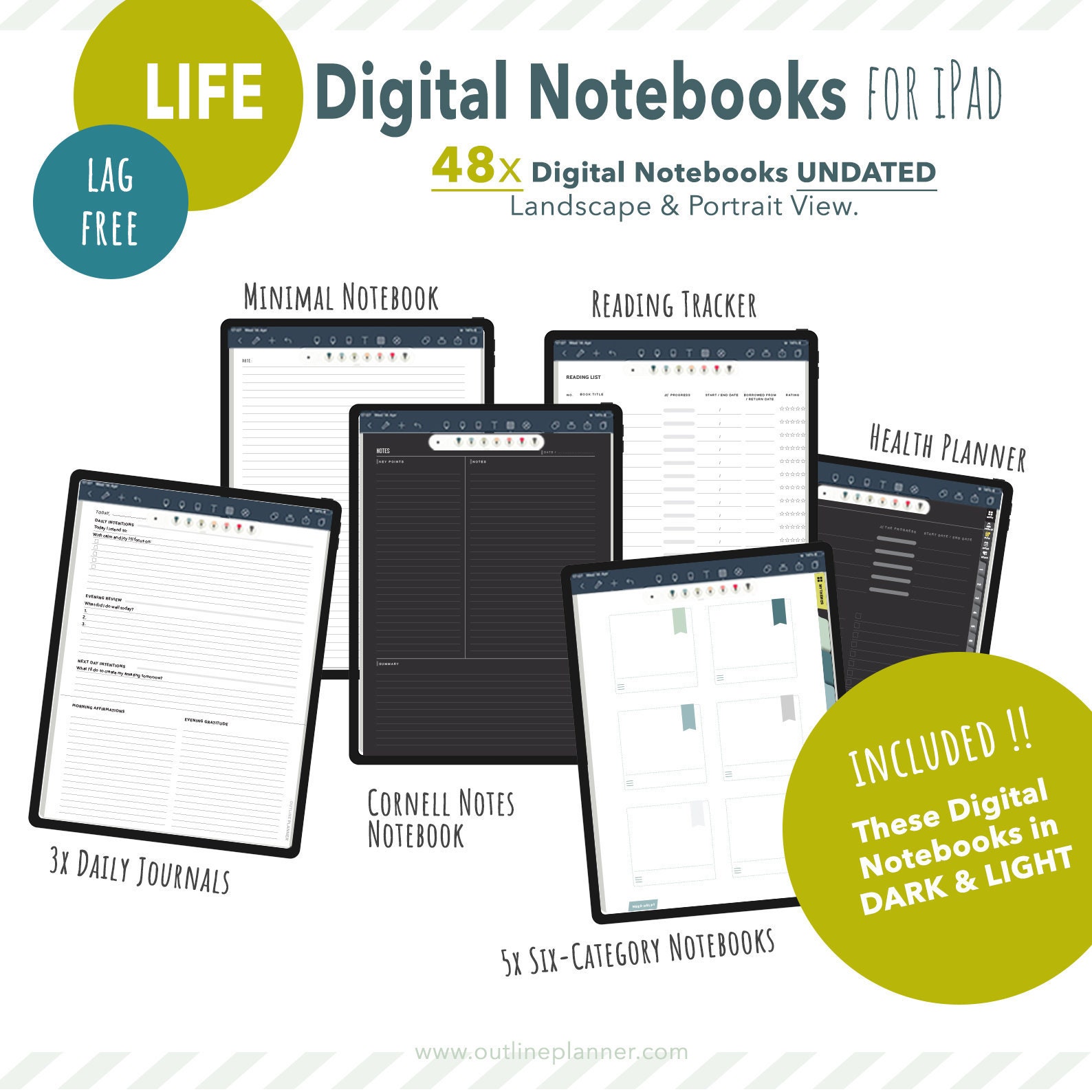 Life Digital Notebooks BUNDLE 48x Digital Notebooks for iPad | Etsy