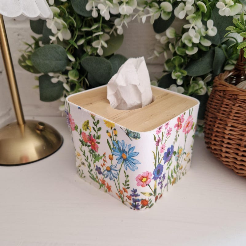 Decoupage Cube Tissues Box - Etsy UK