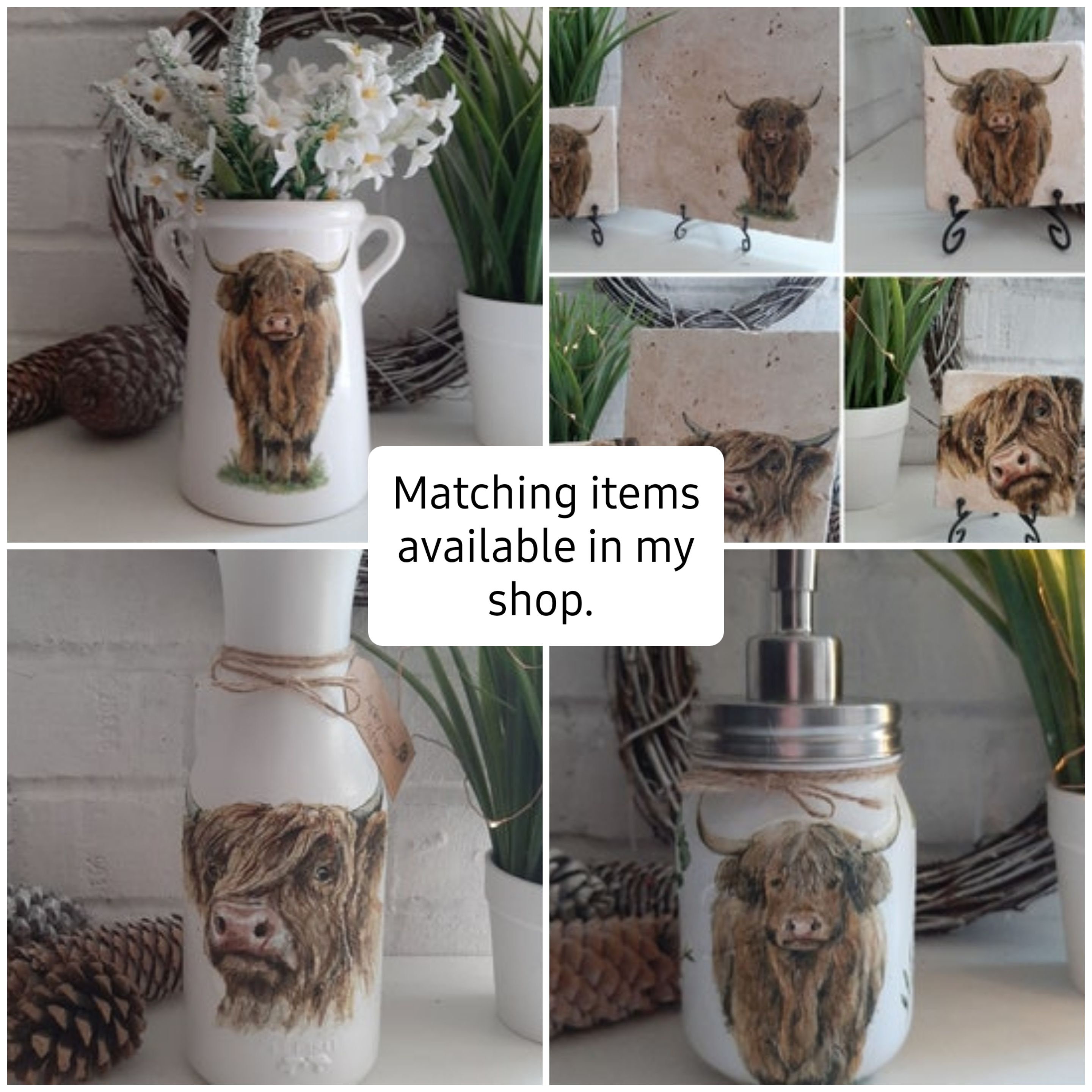 Rustic Highland Cow Tin Pot. Plant Pot. Container. Utensil - Etsy