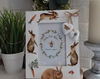 Rabbit Photo Frame - Etsy UK