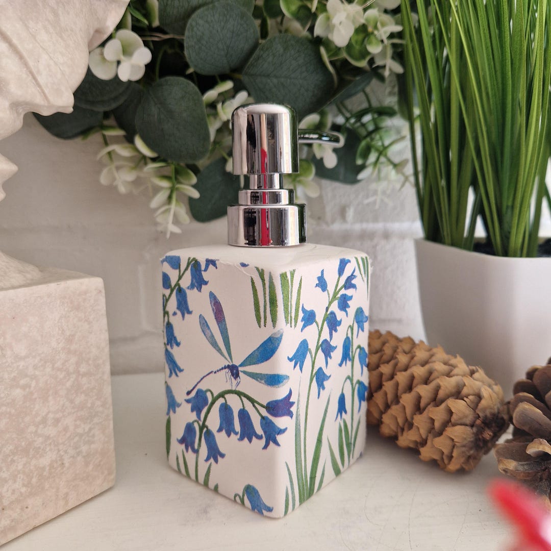 Various Gisela Graham Inspired Decoupaged Ceramic Soap Dispenser. - Etsy