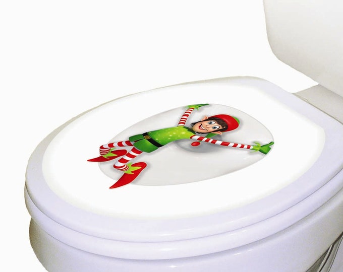 Toilet Tattoos / Elf on a Shelf Toilet Seat Cover / Toilet Seat Decal ...