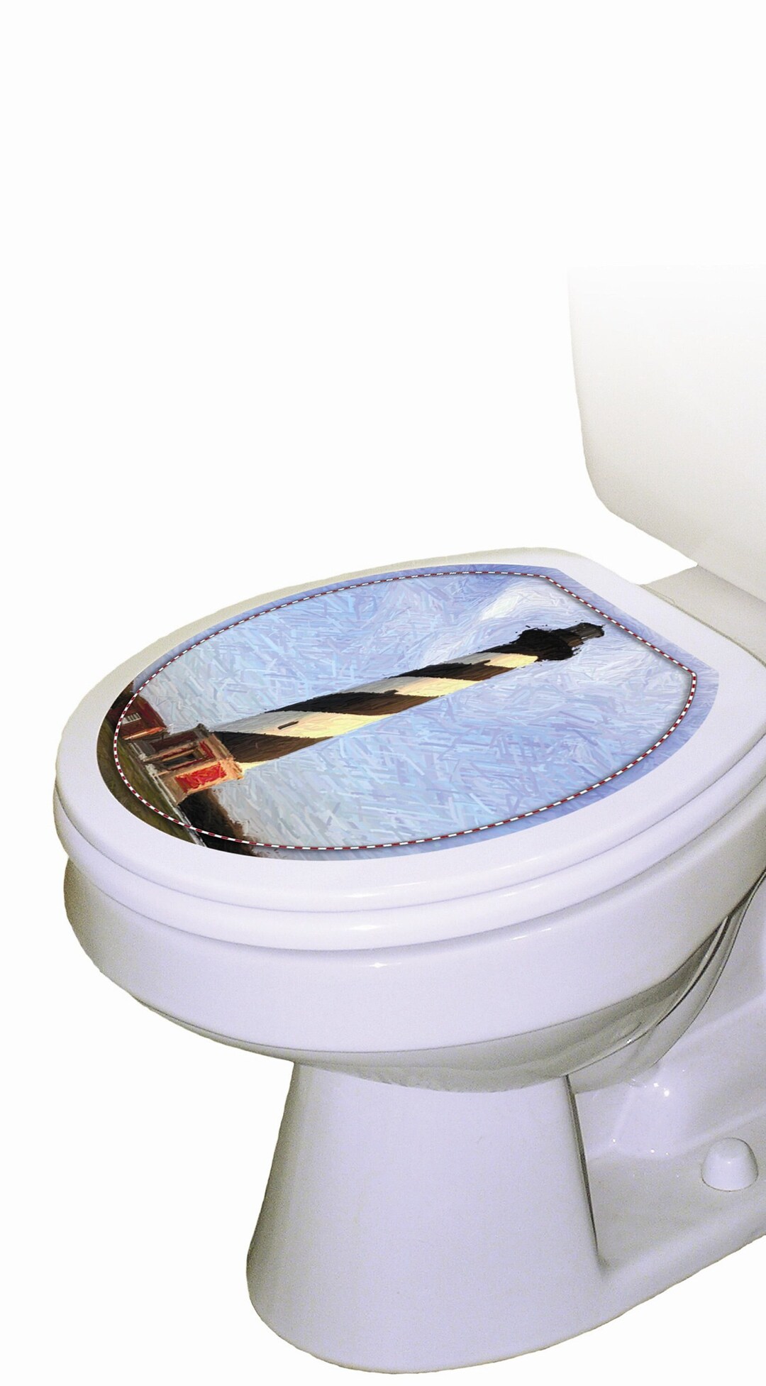 Lighthouse Toilet Seat Decal: Nautical Bathroom Decor - Removable Vinyl ...