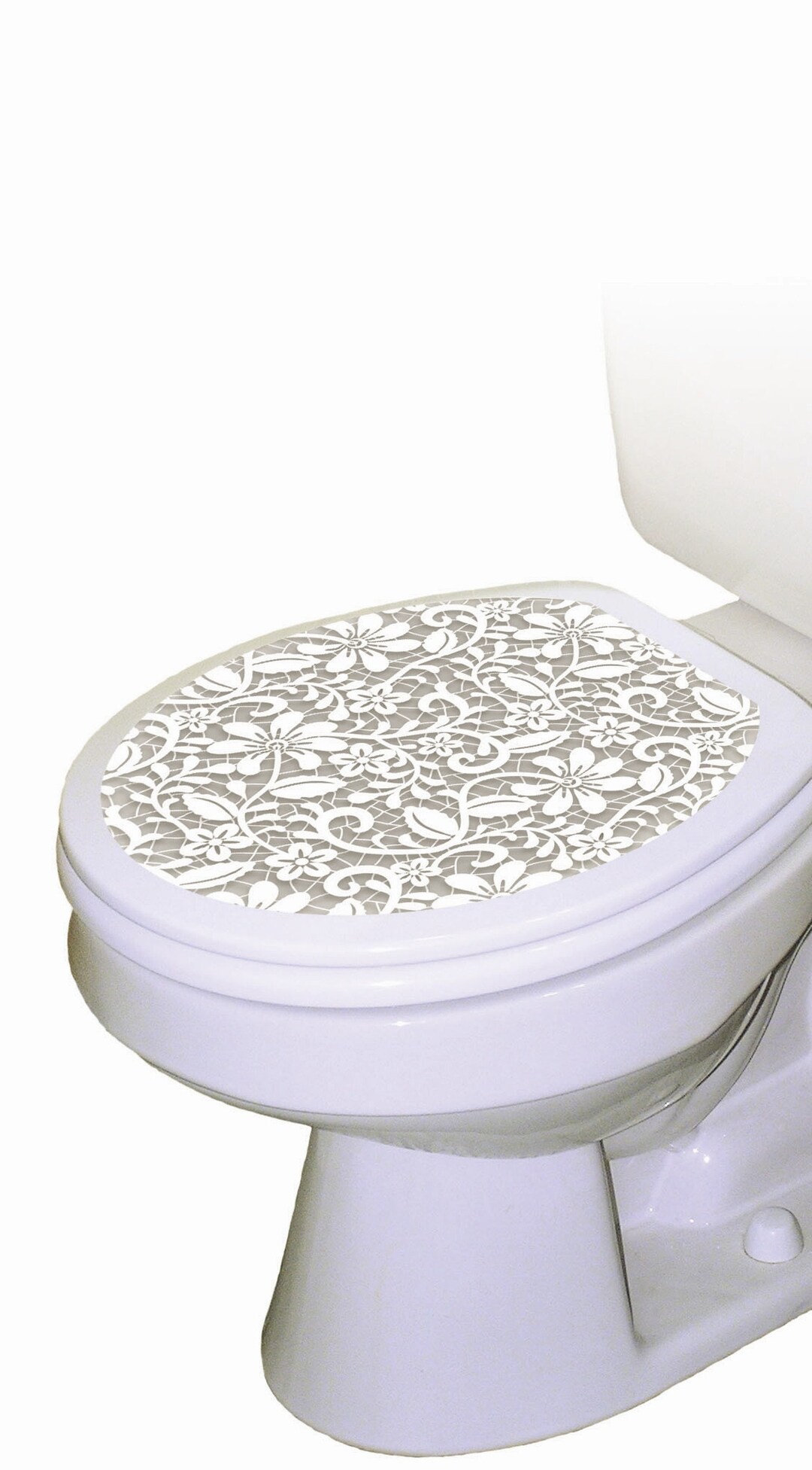 Vintage Floral Lace Toilet Tattoos Seat Cover / Decorative Lid Decal ...