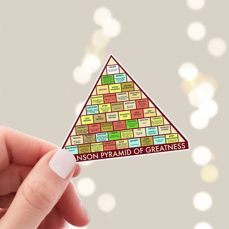 Ron Swanson Sticker / Pyramid of Greatness Sticker / Parks and - Etsy