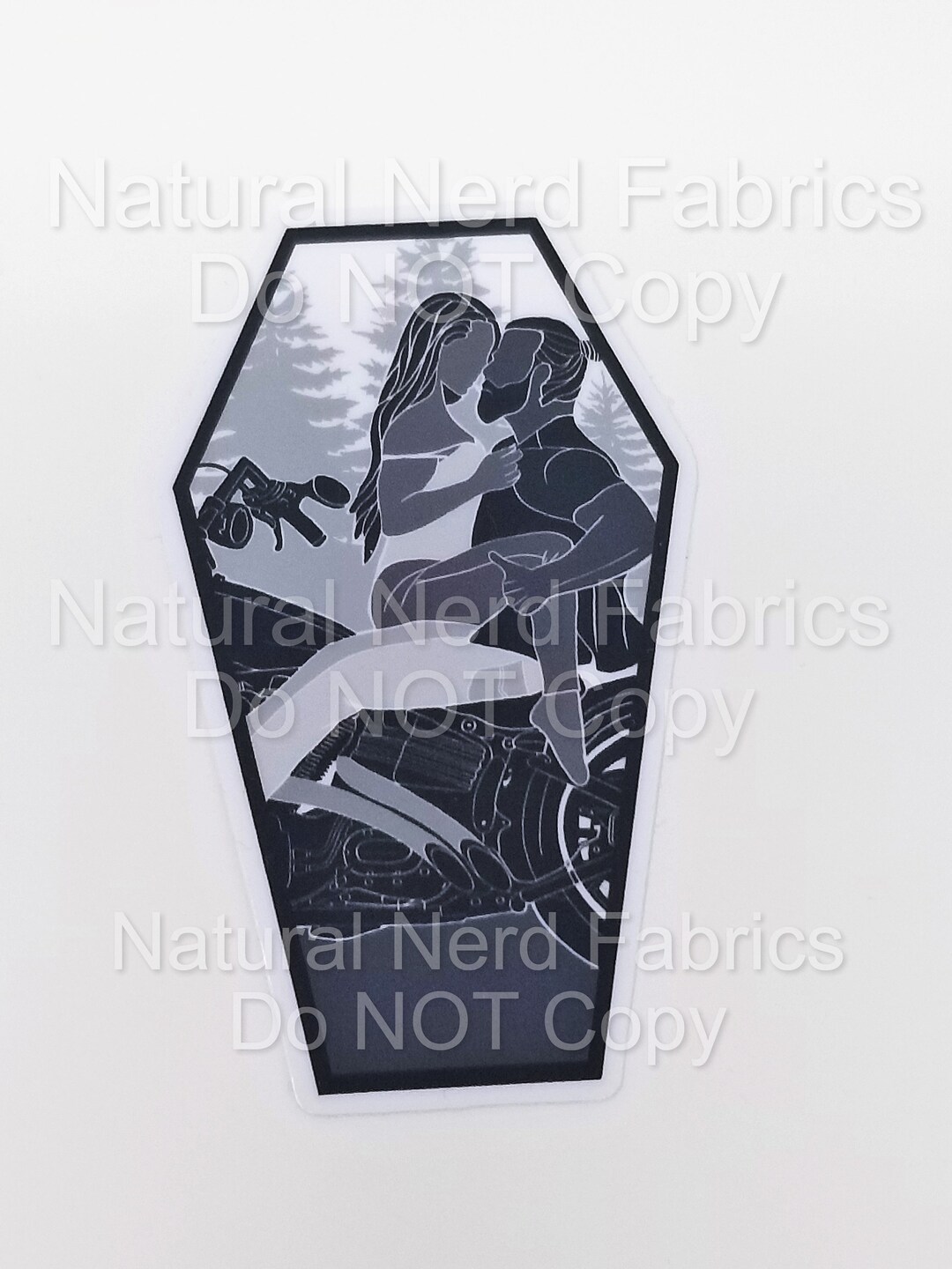Motorcycle Coffin Sticker - Etsy
