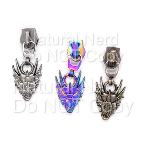 Dragon Head Zipper Pull for #5 Nylon Zipper Tape - Etsy