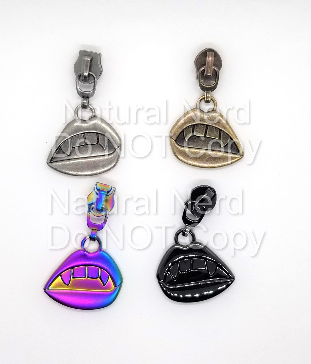 Vampire Lips Zipper Pull for #5 Nylon Zipper Tape - Etsy