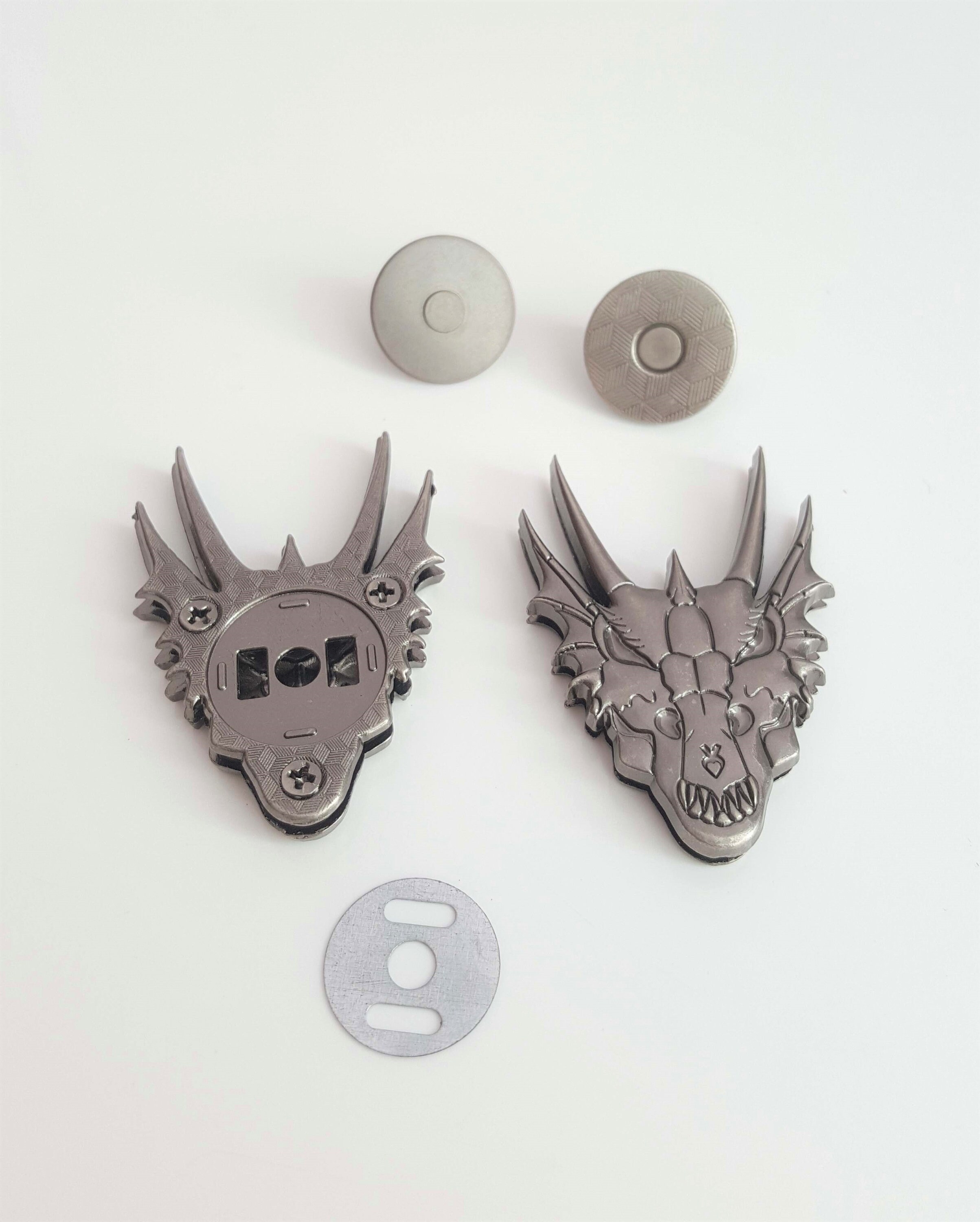 Dragon Head Magnetic Snap - Etsy