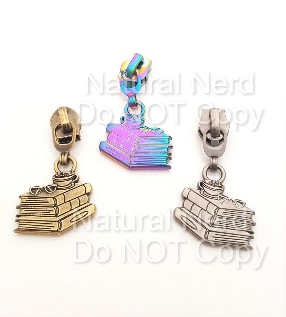 Book Stack Zipper Pull - Etsy