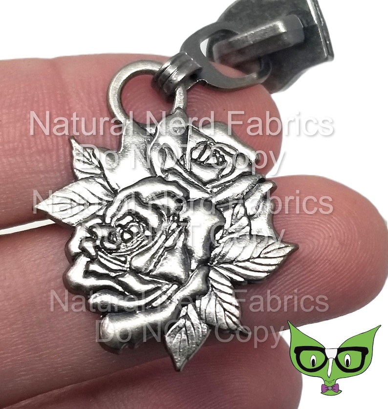 Rose Zipper Pull - Etsy