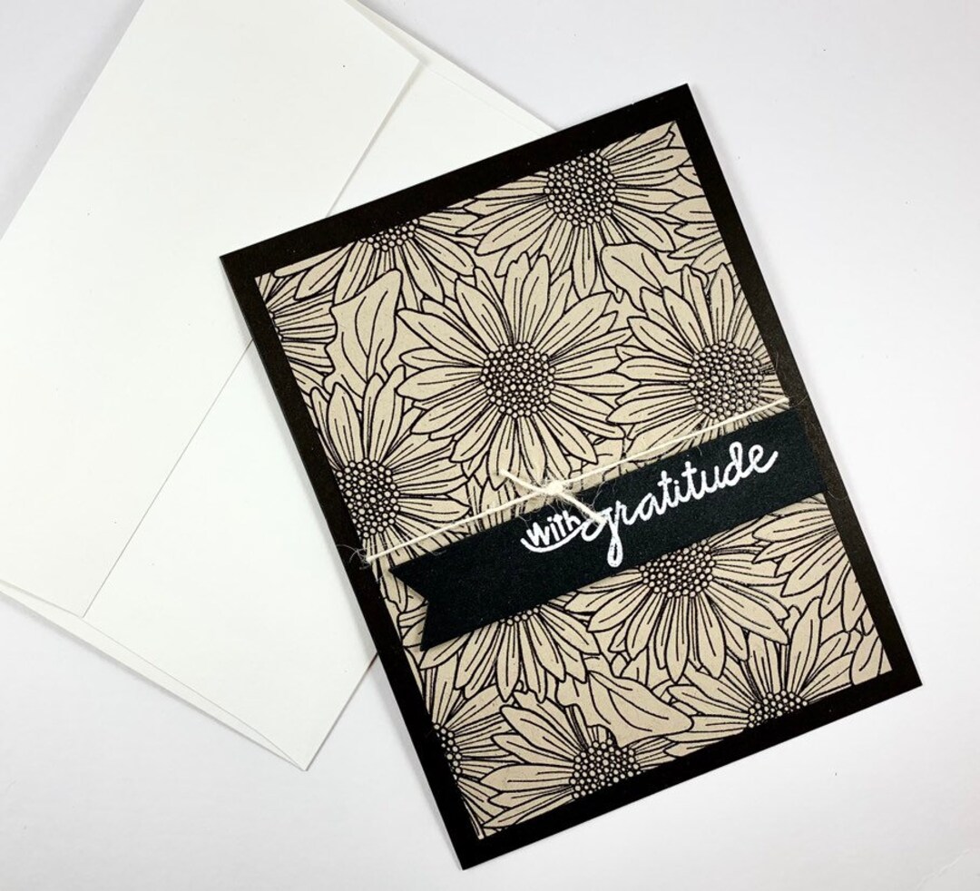 Thank You Card. Thank You Note. With Gratitude Note Card. Thank You ...