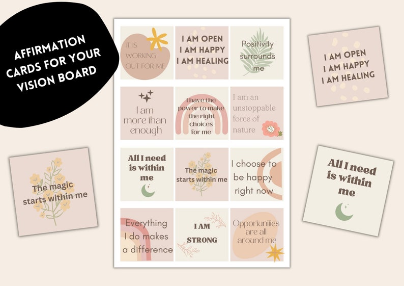 Vision Board Digital Prints, Vision Board Kit Printable, 2024 ...