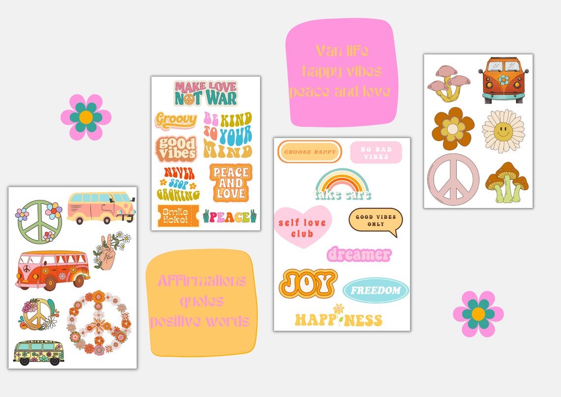 Vision Board Kit Printable Template, Vision Board Stickers, 2023 ...